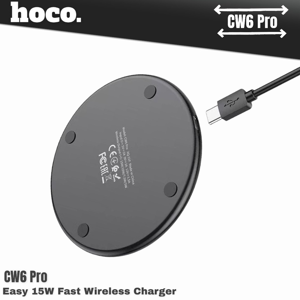 แท่นชาร์จไร้สายhoco แท้ Wireless Charger : CW6 Pro Easyสำหรับมือถือที่ ...