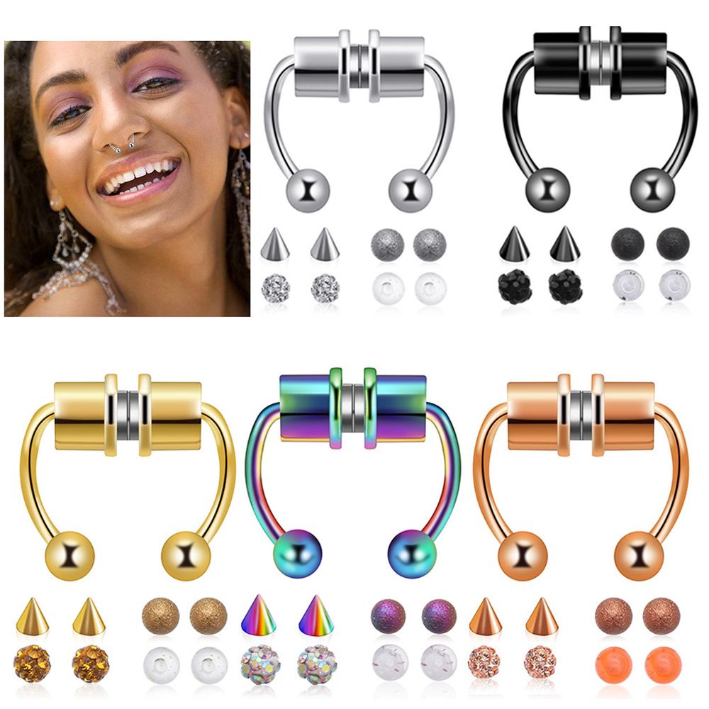 Upstop Women Girls Fake Nose Rings 316l Stainless Steel Nose Ring Hoop