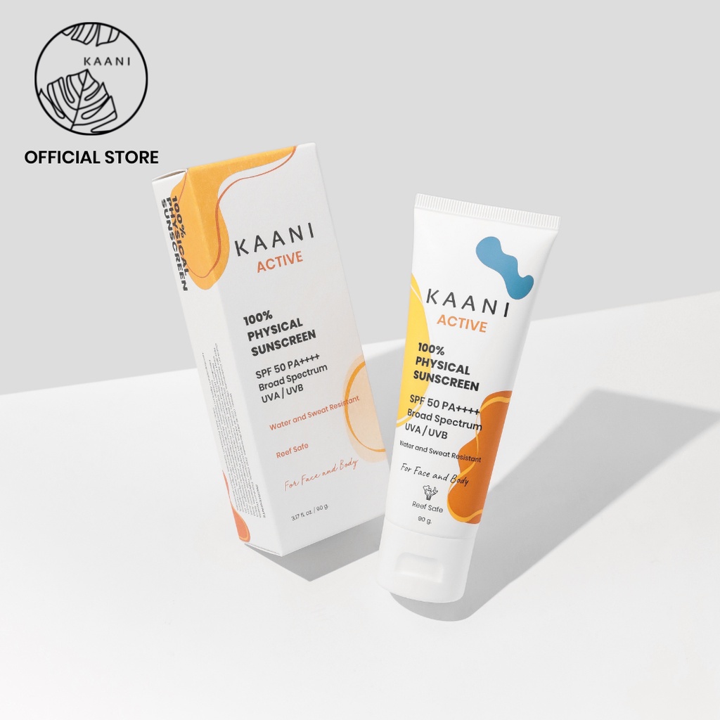 KAANI ACTIVE Physical Sunscreen SPF50 PA Reef Safe ครีมกันแดดธรรมชาติ ...