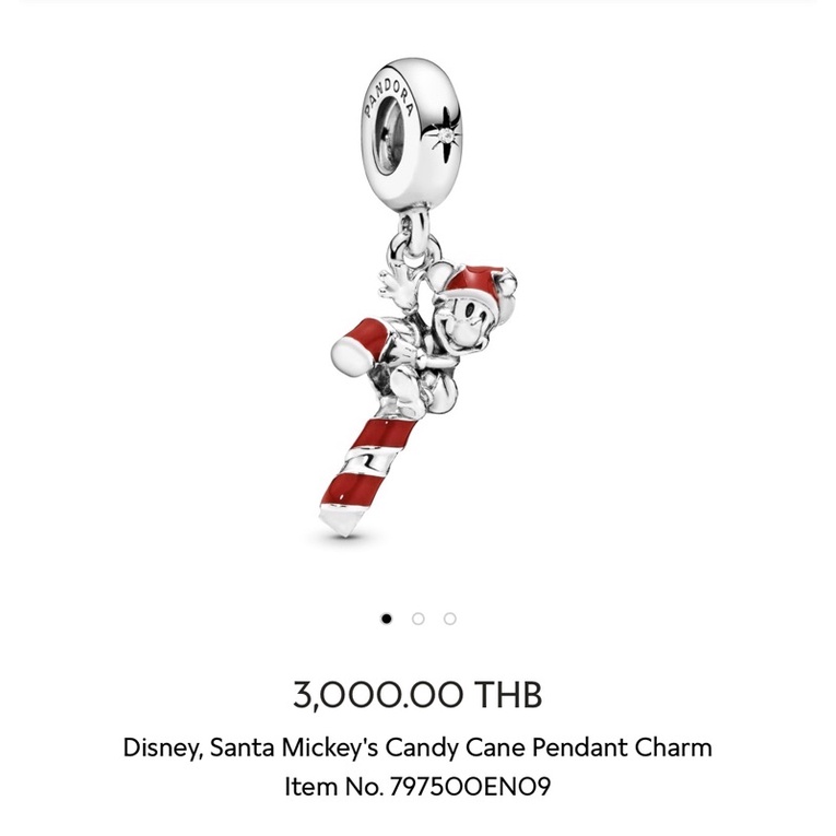 Pandora DisneySanta Mickeys Candy Cane Pendant Charm - suporntip1982 ...