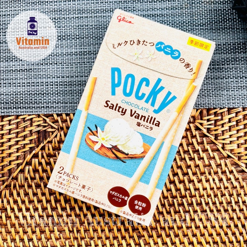 Pocky Salty Vanilla ป๊อกกี้รสวนิลลาเกล็ด salty รสใหม่จากญี่ปุ่น limited ...