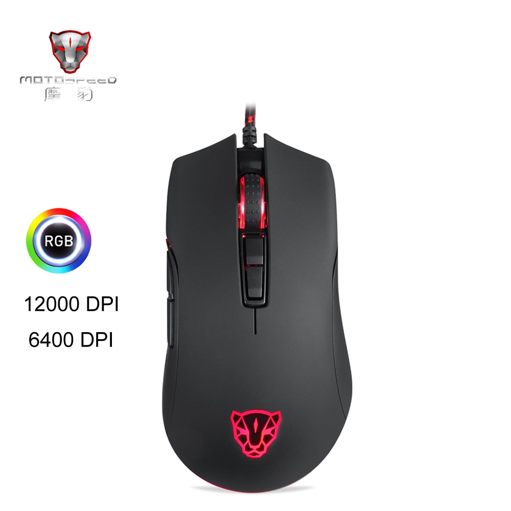 Motospeed V70 USB Wired Mice PMW 3360 12000DPI 500Ghz 7 Button PUBG FPS ...