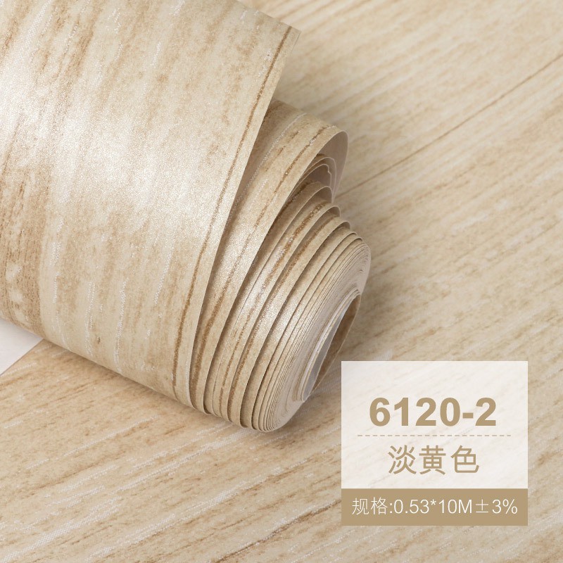 53cm 9.5m Non-self-adhesive wallpaper American retro บุคลิกภาพเก่าไม้ ...