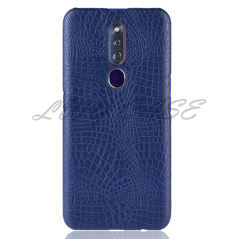 Oppo F11 Pro Realme 3 Crocodile Skin Hard Plastic Back Cover Case ...