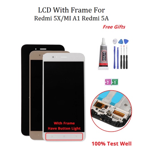 หน้าจอสัมผัส LCD พร้อมกรอบ สําหรับ Xiaomi MI A1 Redmi 5X Redmi 5A ...