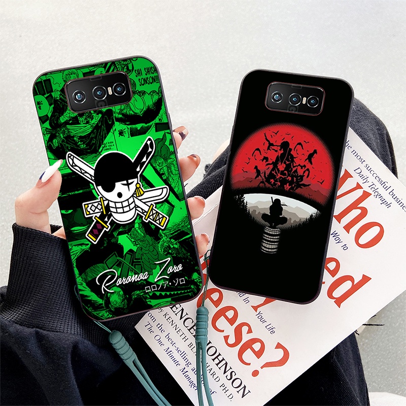 เคสโทรศัพท์มือถือ ลายการ์ตูนนารูโตะ One Piece Pikachu Goku พร้อมสาย ...