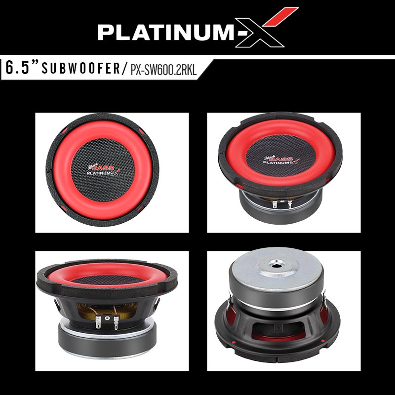 PLATINUM-X PX-SW600.2RKL ลำโพงซับวูฟเฟอร์ ซับวูฟเฟอร์ 6.5นิ้ว แม่เหล็ก วอยซ์คู่ เหล็กปั๊ม 1คู่ ...