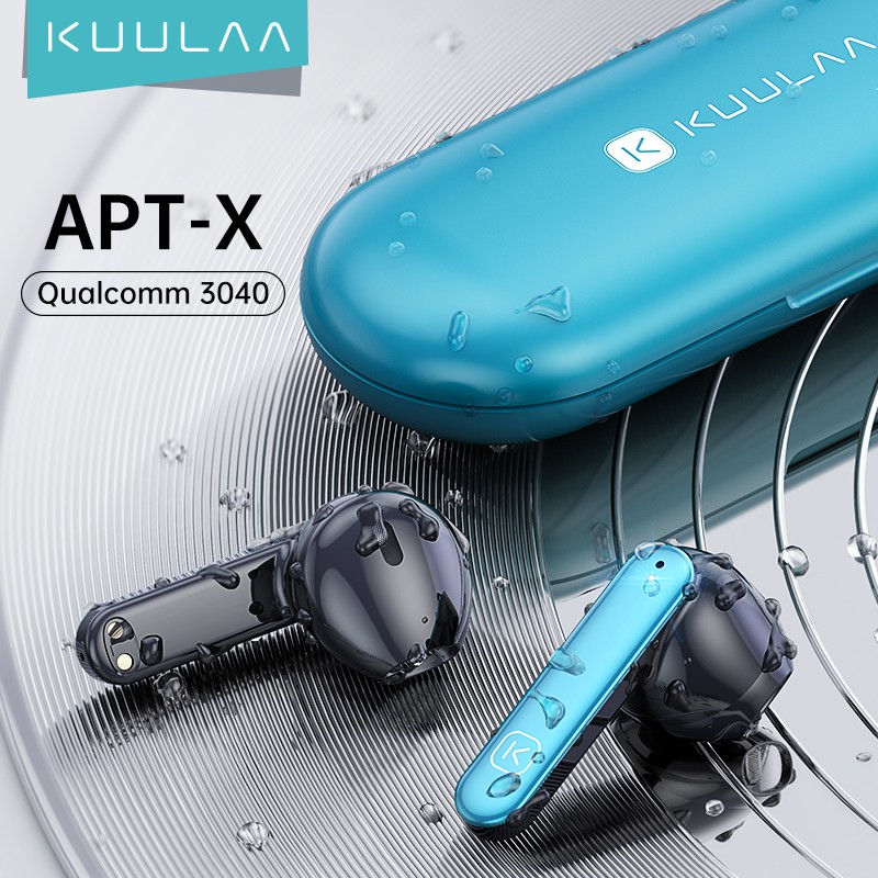 Kuulaa หูฟังบลูทูธไร้สาย 5.0 TWS สเตอริโอไร้สาย กันน้ํา สําหรับ iPhone ...