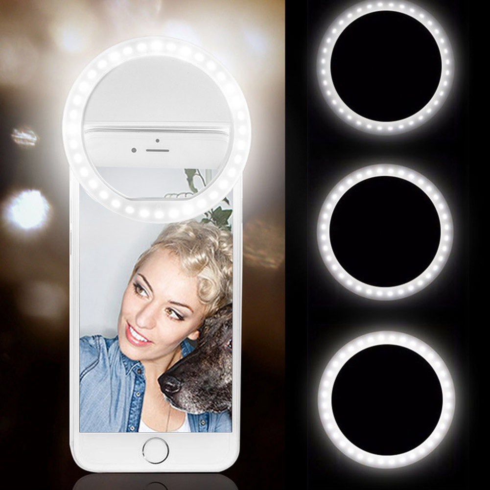 ไฟสด HealthyLife Fashion Mode Selfie Luminous LED Ring Flash Fill Light ...