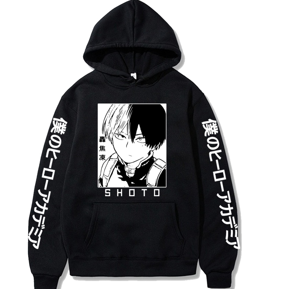 Shoto Todoroki Hoodies Anime Hoodie Men Fashion Sweatshirt Long Sleeve ...