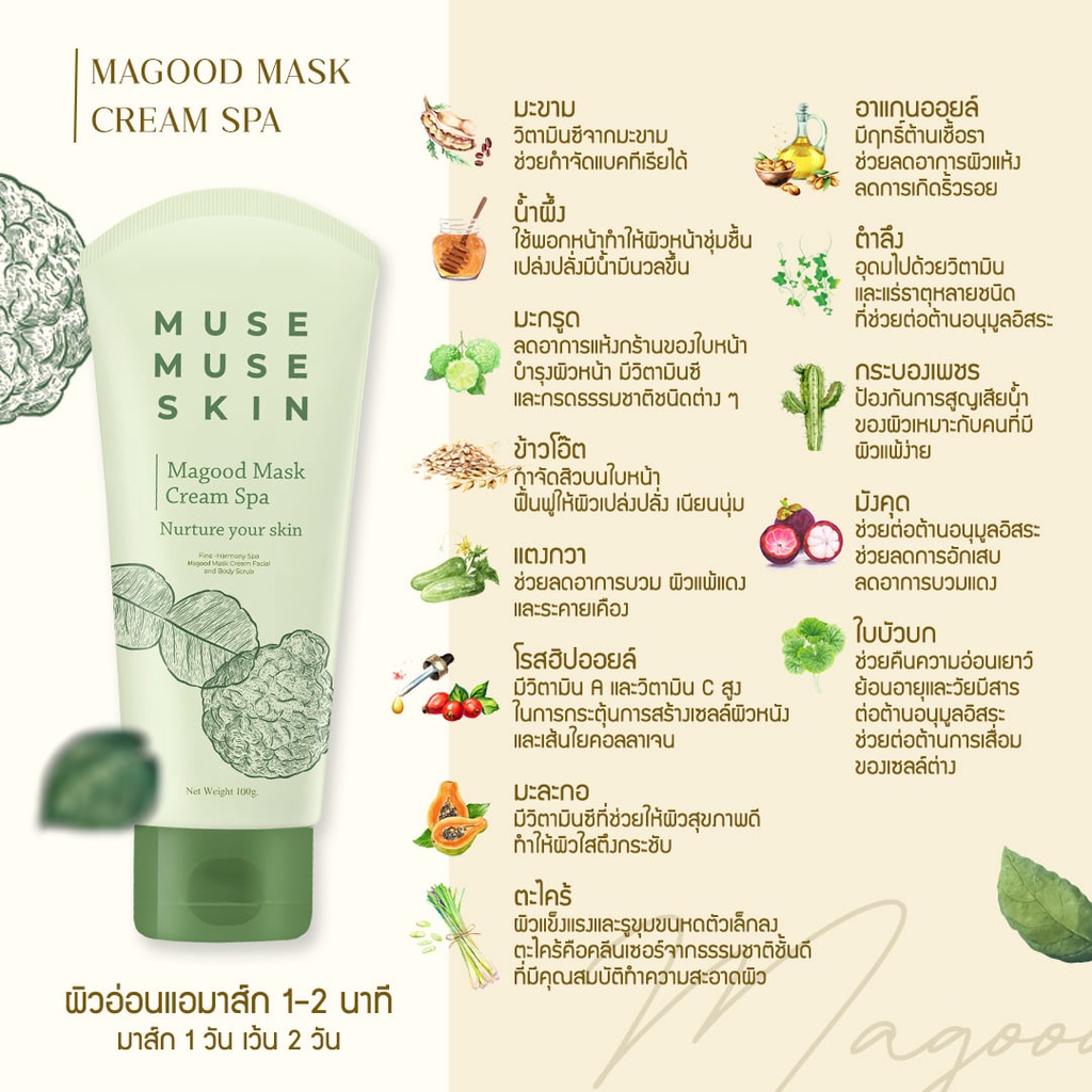 พร้อมส่งมาร์คมะขาม มิวส์มิวส์ มาร์คมะกรูด Muse Muse skin มาส์กมะขาม ...
