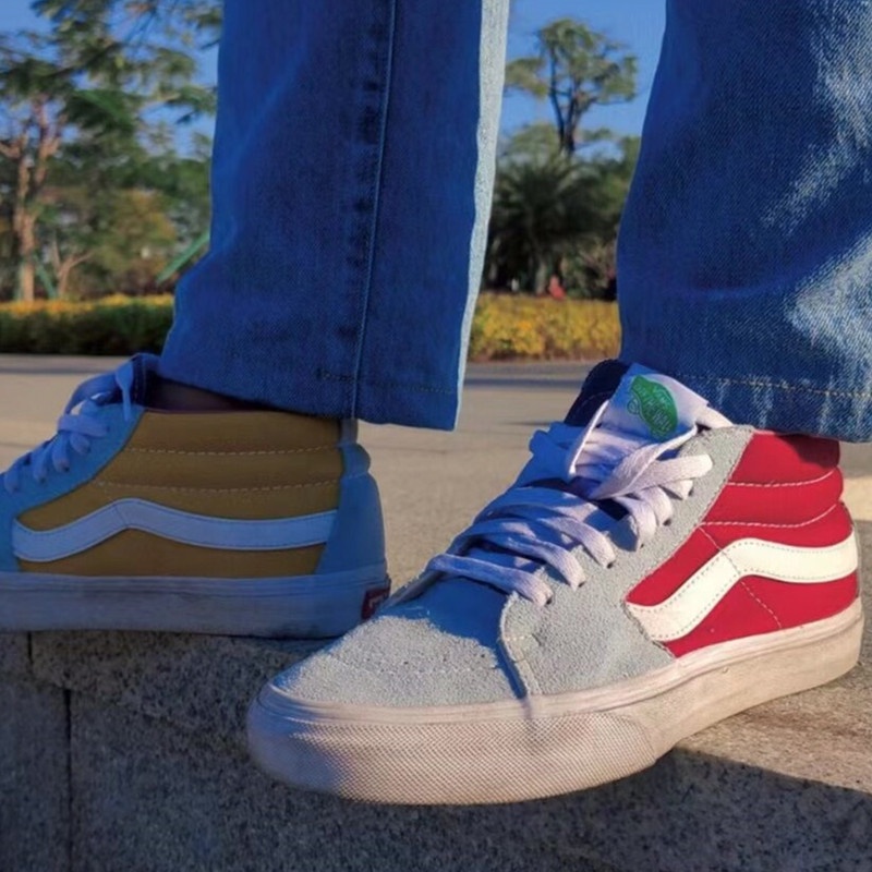 Vans High Top Mid Yellow Red Blue Mandarin Duck Fashion Casual Cool ...