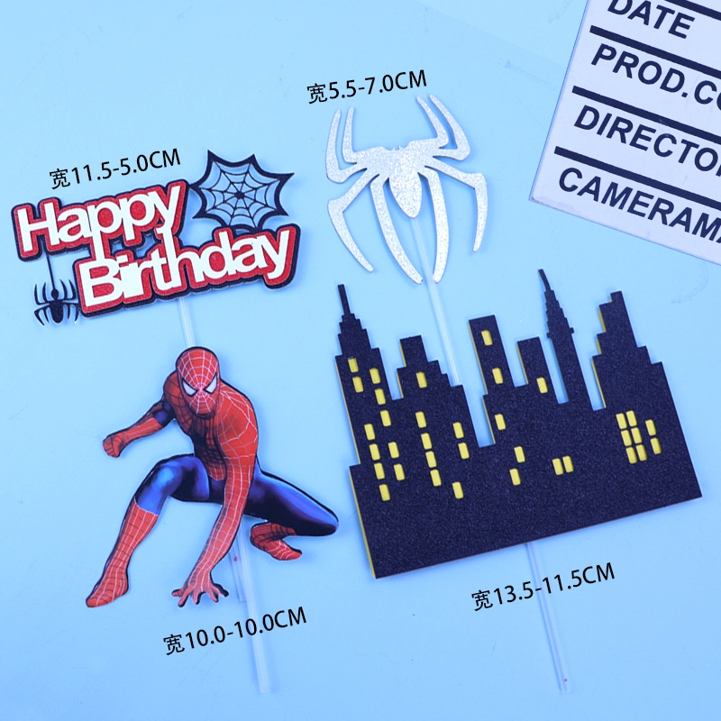 Spider-Man1set Spider man Theme Cake Toppers for Birthday Party Cartoon ...