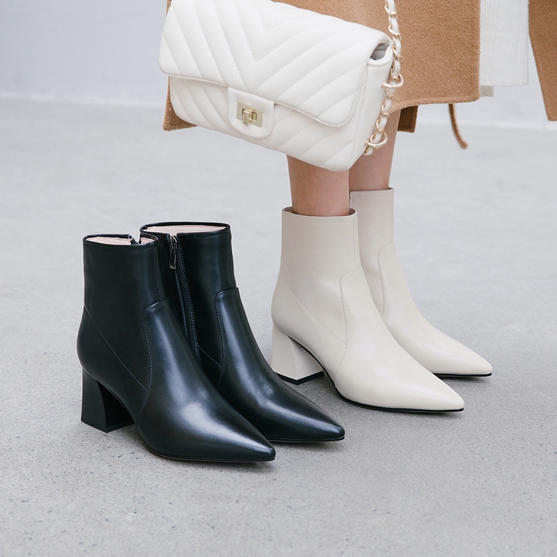 รองเท้าบู้ทส์มาร์ตินสําหรับสตรีเครื่องหนัง - jsh_jh_kj.th - ThaiPick