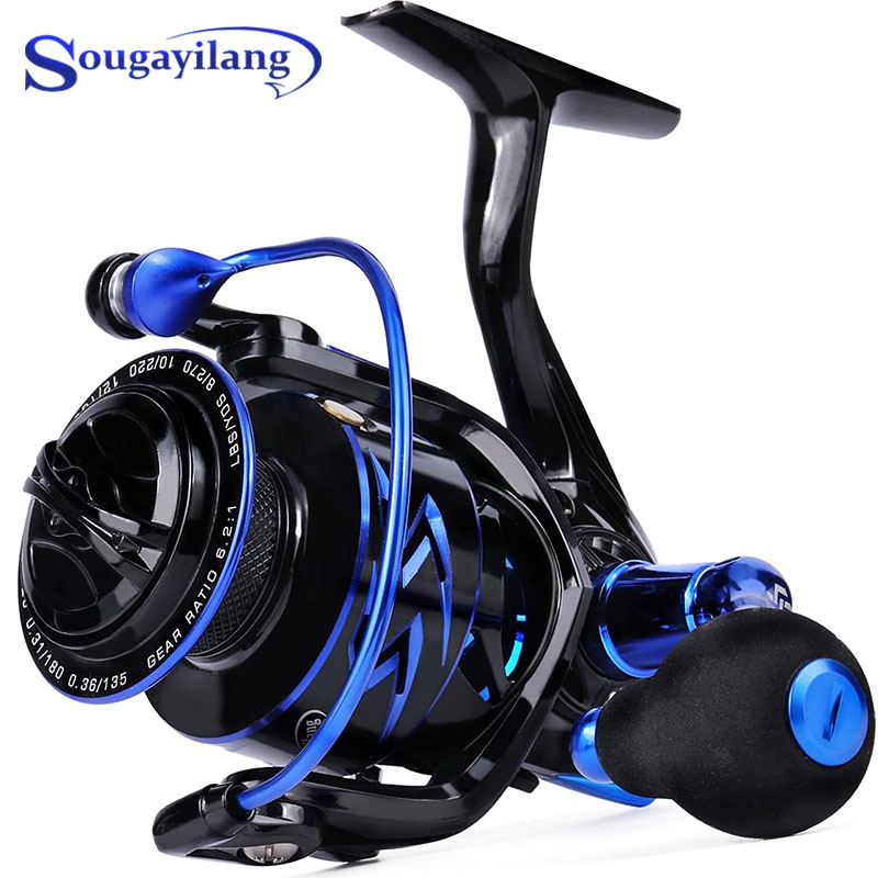 Sougayilang Ultra Light Smooth Spinning Fishing Reel 6.2 1 Gear Ratio ...