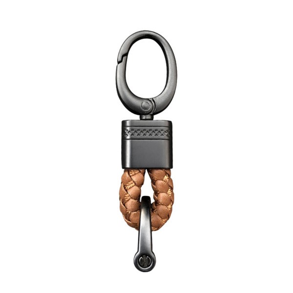 Car Metal Keychain Vachette Clasp Knitting PU Lanyard Car Keyring Key ...