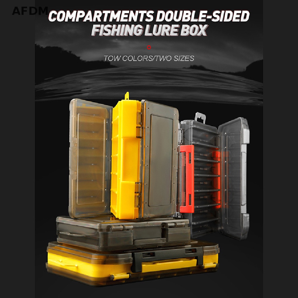 AFDM Compartment Double Side Box Fishing Equipment Bait Organizer Box ...