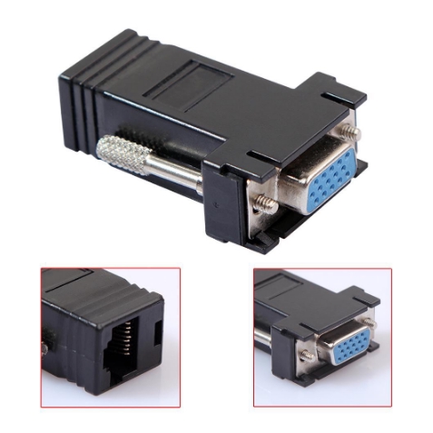 mini vga อะแดปเตอร์ขยายสายเคเบิ้ล female to rj 45 ethernet สําหรับ pc ...