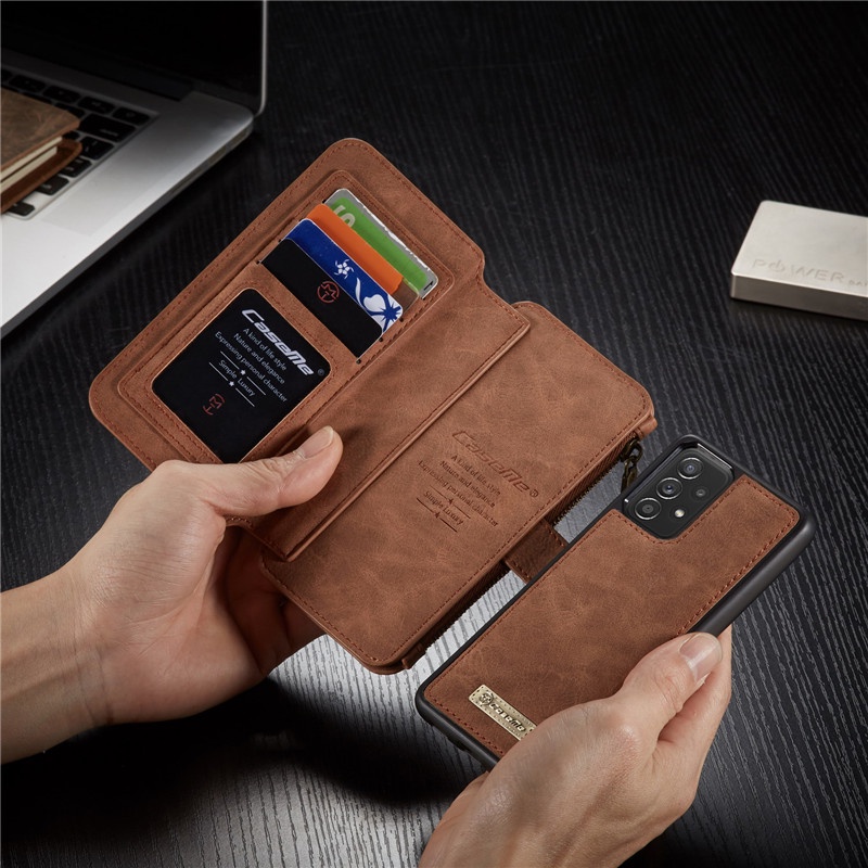 Luxury Leather Flip Phone Case For Samsung Galaxy A72 A52 S22 S21 Ultra S20 Plus S10 S9 Note 20 ...