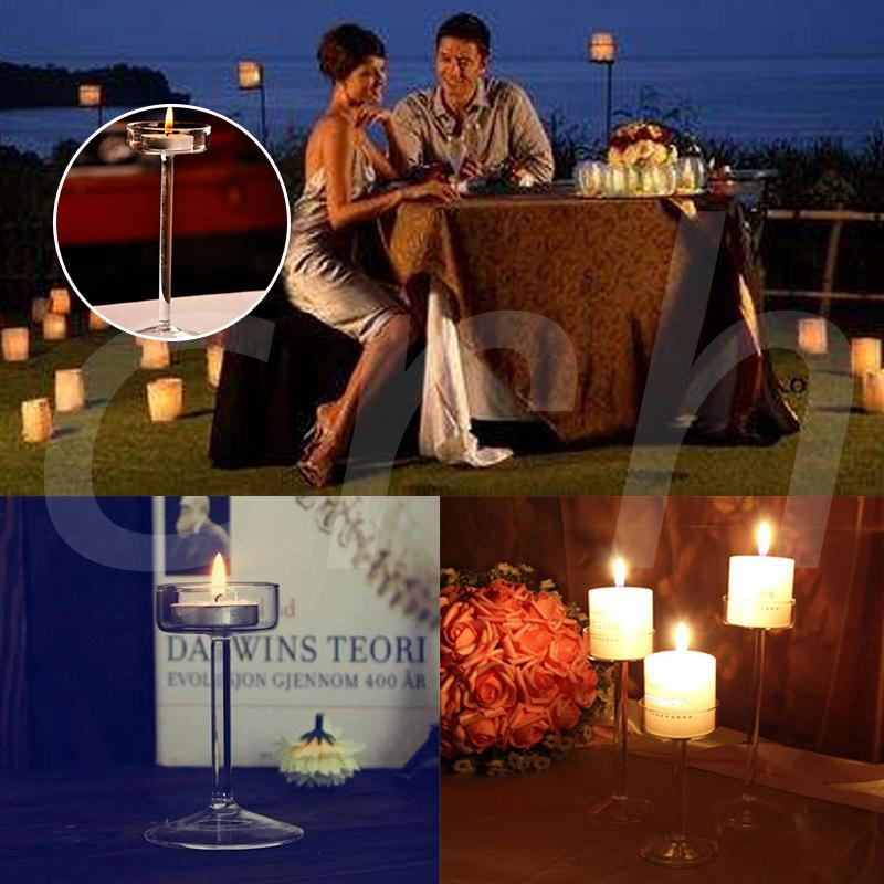Elegant Romantic Creative Goblet Designed Glass Candle Holder Supplies ...