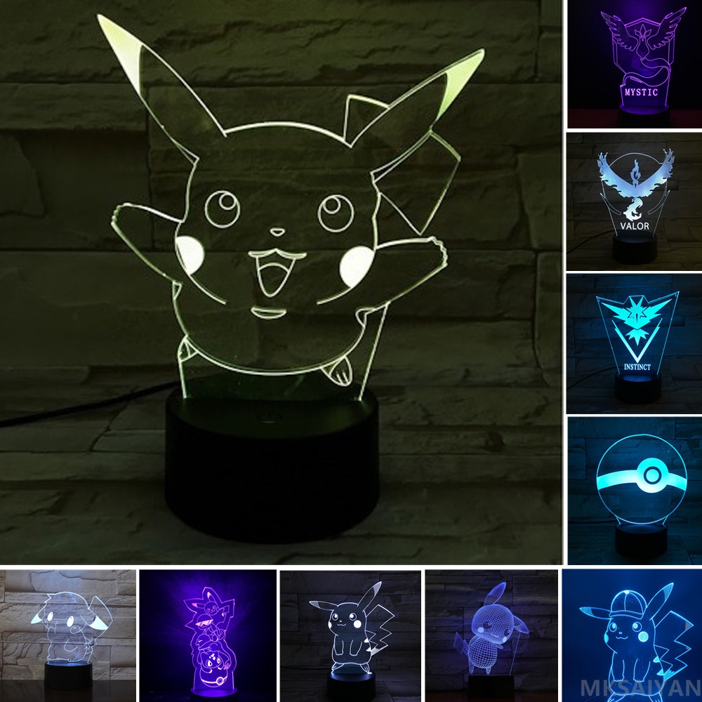 FIGMA โมเดลฟิกเกอร์ Pokemon Pikachu 3D Led เปลี่ยนสีได้ สําหรับเก็บสะสม ...