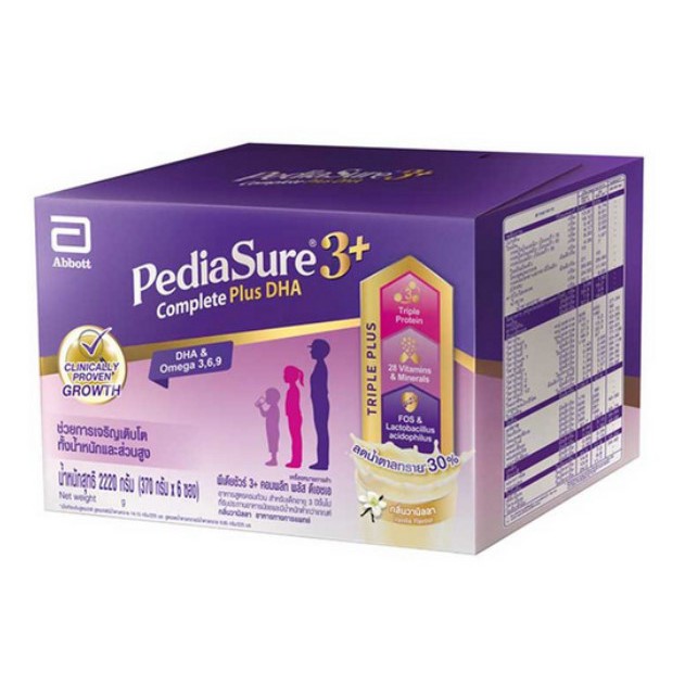 PEDIASURE 3 COMPLETE PLUS DHA พีเดียชัวร์3 คอมพลีท พลัส ดีเอชเอ กลิ่นวา ...