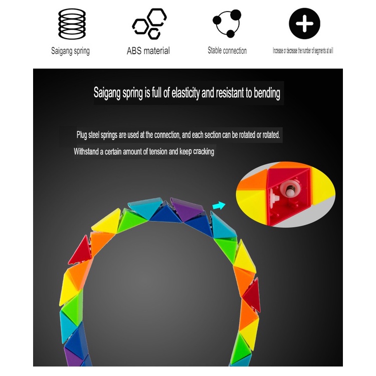 ไม้บรรทัดปริศนา รูบิคงู 240 ข้อ ใหญ่สุด Magic Snake Twist Cube Puzzle ...