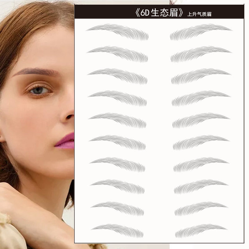 Embroidered eyebrows at one time 3D imitation ecological eyebrows semi ...