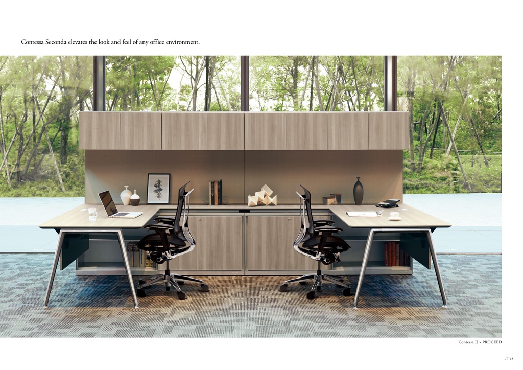 OKAMURA เก้าอี้รุ่น CONTESSA II, POLISH FRAME, BLACK BODY, MESH BACK ...