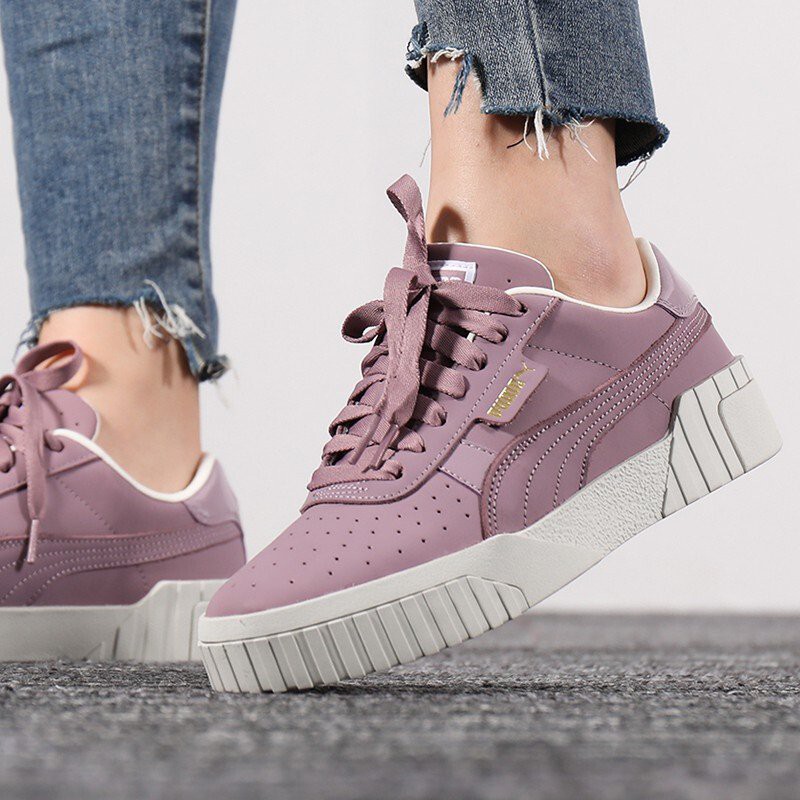 หนุ่มสาวและมีพลัง puma ใหม่ตัดต่ำสีชมพูสีม่วงรองเท้ากีฬารองเท้าผ้าใบ ...