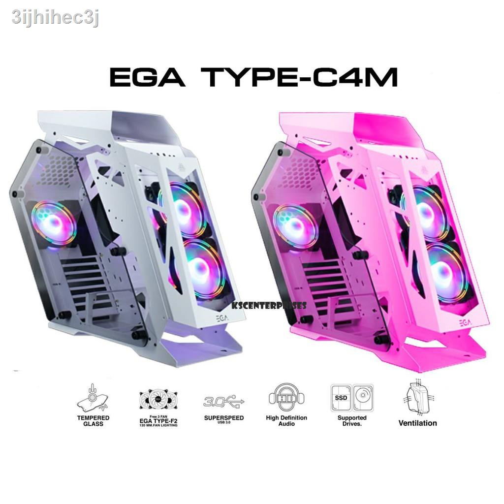 คุณภาพสูงCase EGA TYPE C4 ATX TEMPERED GLASS GAMING Size M ขนา ...