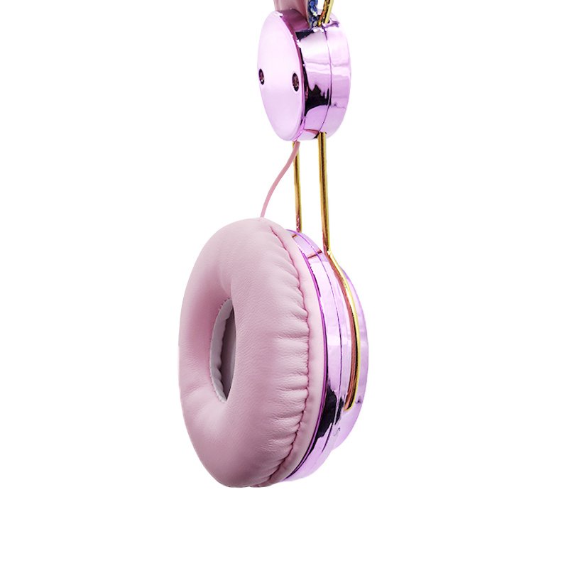 Headphones Pink Earbuds Cute Wired Headphone 3.5mm With Microphone ...