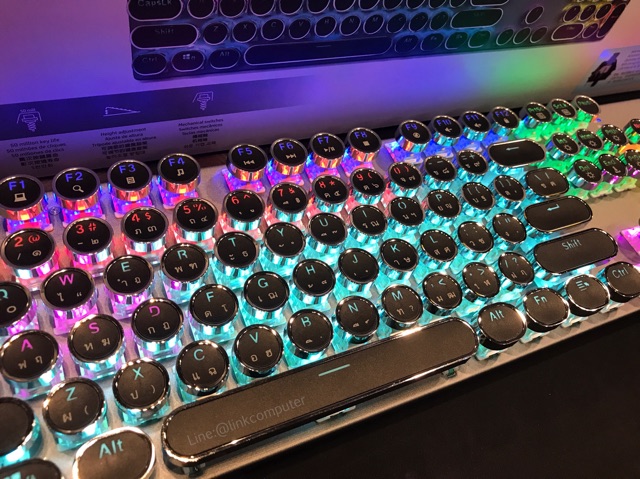 HP GK400Y MECHANICAL KEYBOARD PUNK KEYCAP BLUE SWITCHES แมคคานิคคอล ...