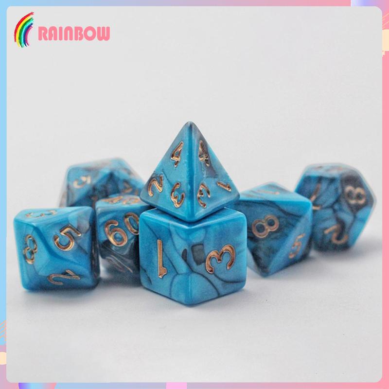 Rainbow ชุดลูกเต๋า 7 ชิ้นสําหรับ Dnd Rpg - hahaha1.th - ThaiPick