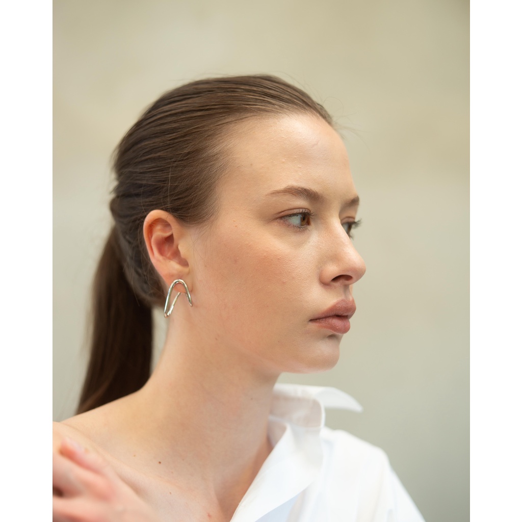 SWAN - Nova Line Earring ต่างหูเงินแท้ เงินเกลี้ยง - swanthailand - ThaiPick