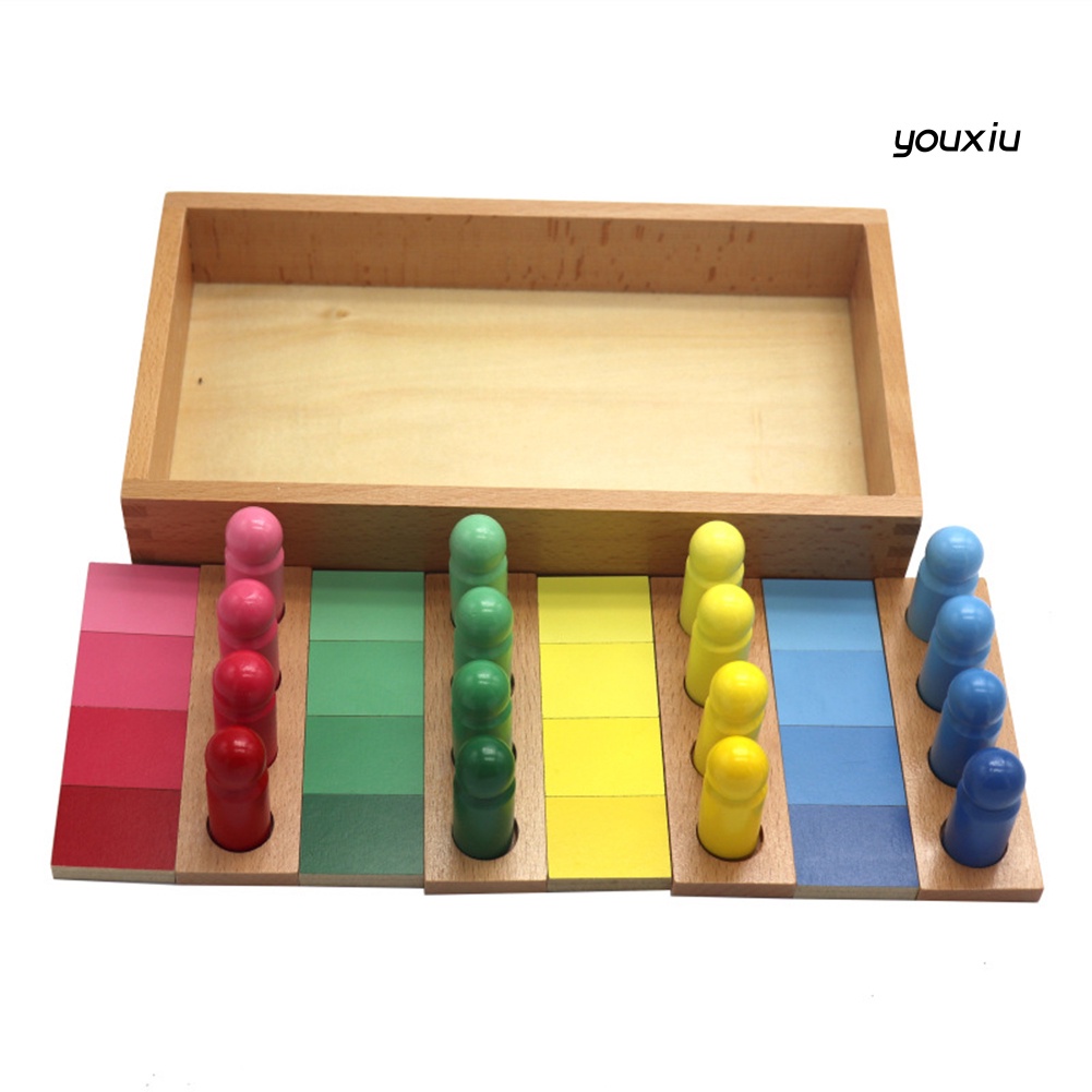 YX-PU Montessori Building Blocks Color Matching Puzzle Game Kids Early ...