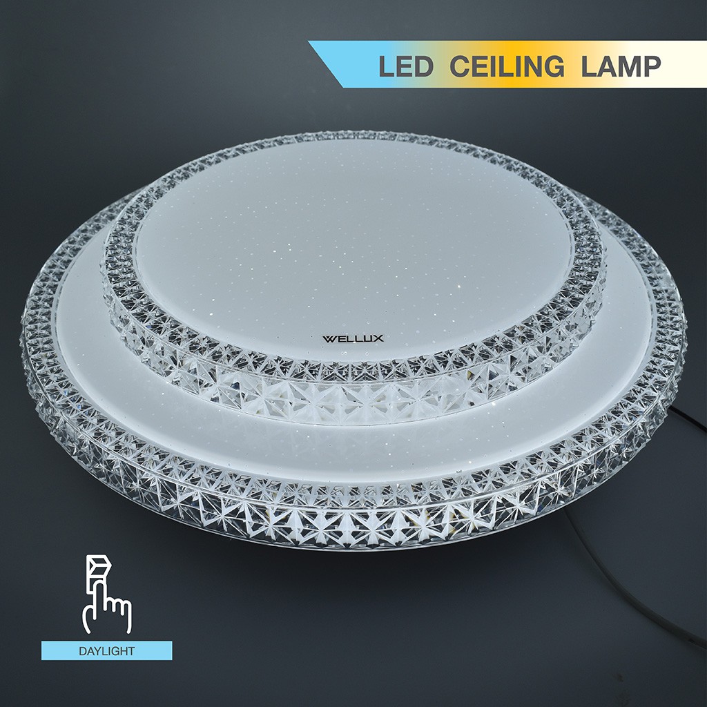 รุ่นใหม่2022WELLUX โคมไฟเพดานติดลอย 3 แสง 24W 40W LED CEILING LAMP 3 ...