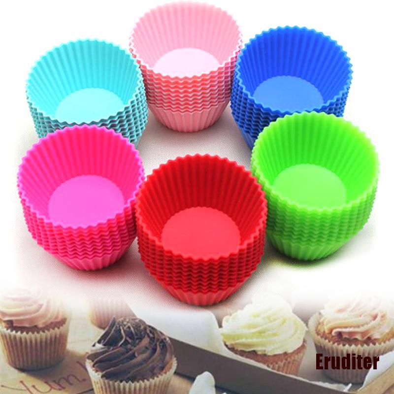 Eruditer☆ Random Mixed Color Silicone Cake Cupcake Tool Bakeware Baking ...