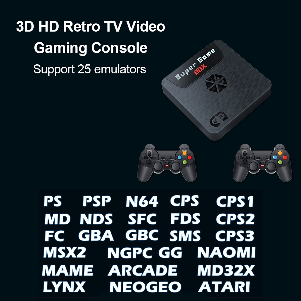 Mini Retro Console Wireless Controller Dual Players 3D HD Retro TV ...
