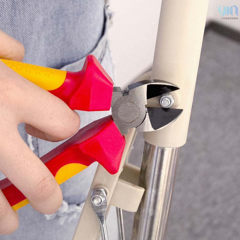 Yins (^_-)JIUXUN TOOLS 6-Inch VDE Insulated Diagonal Cutting Pliers ...