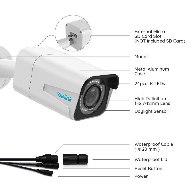 Reolink RLC-511-5MP POE Bullet Security IP Camera - saranyut_t - ThaiPick