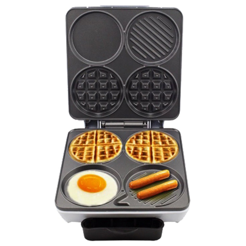 FRY KING ฟรายคิง เครื่องทำอาหารเช้า รุ่น FR-C8 สีเงิน ทำวาฟเฟิล ไข่ดาว ...