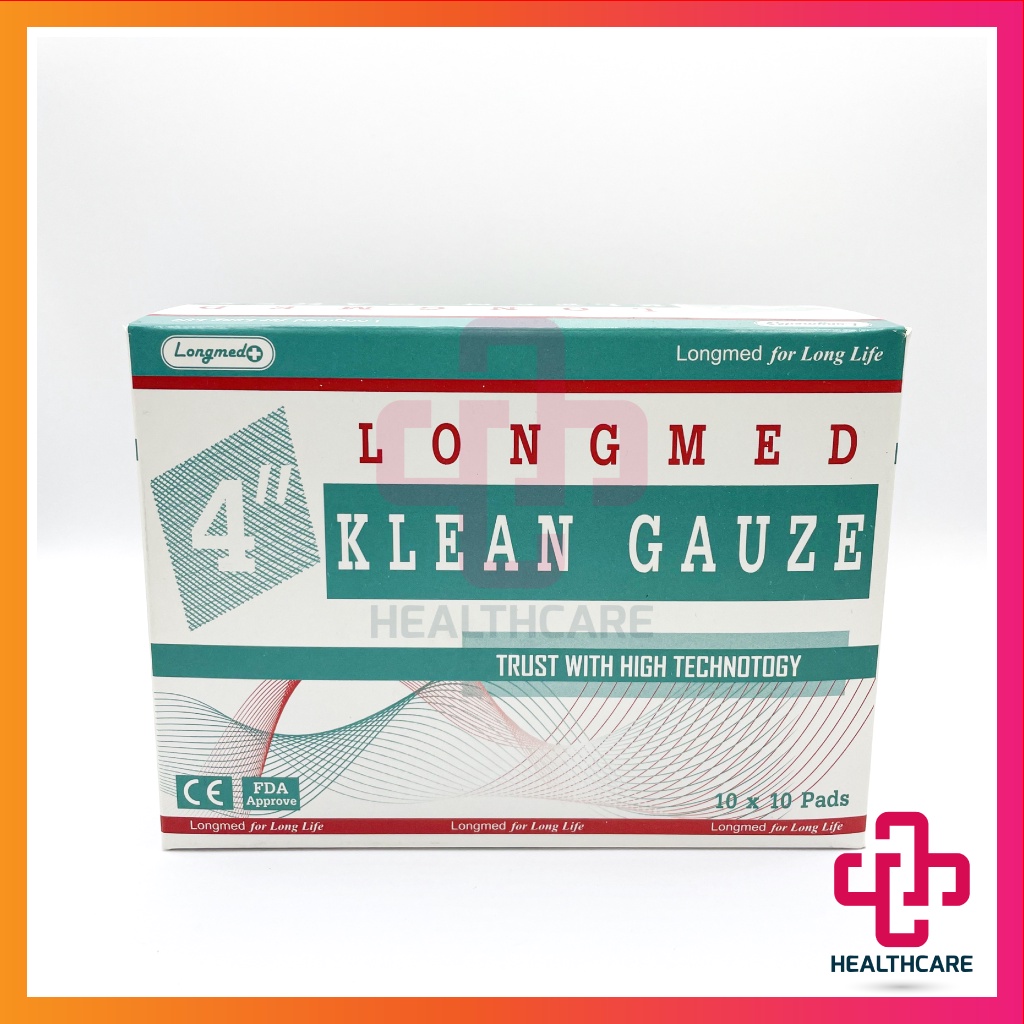 พร้อมส่ง Longmed Klean Gauze ลองเมด คลีนก๊อซ ผ้าก๊อชใยสังเคราะห์ ผ้าก๊อซเช็ดลิ้น (มี 3 ขนาด) (10 ...