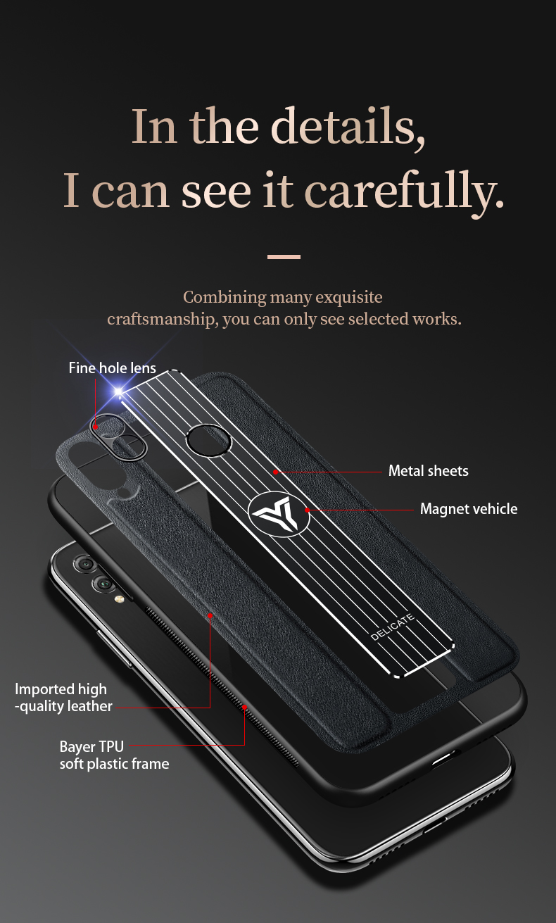 Huawei Y Max Case Magnetic Cover Silicone Shockproof PU Leather Camera ...