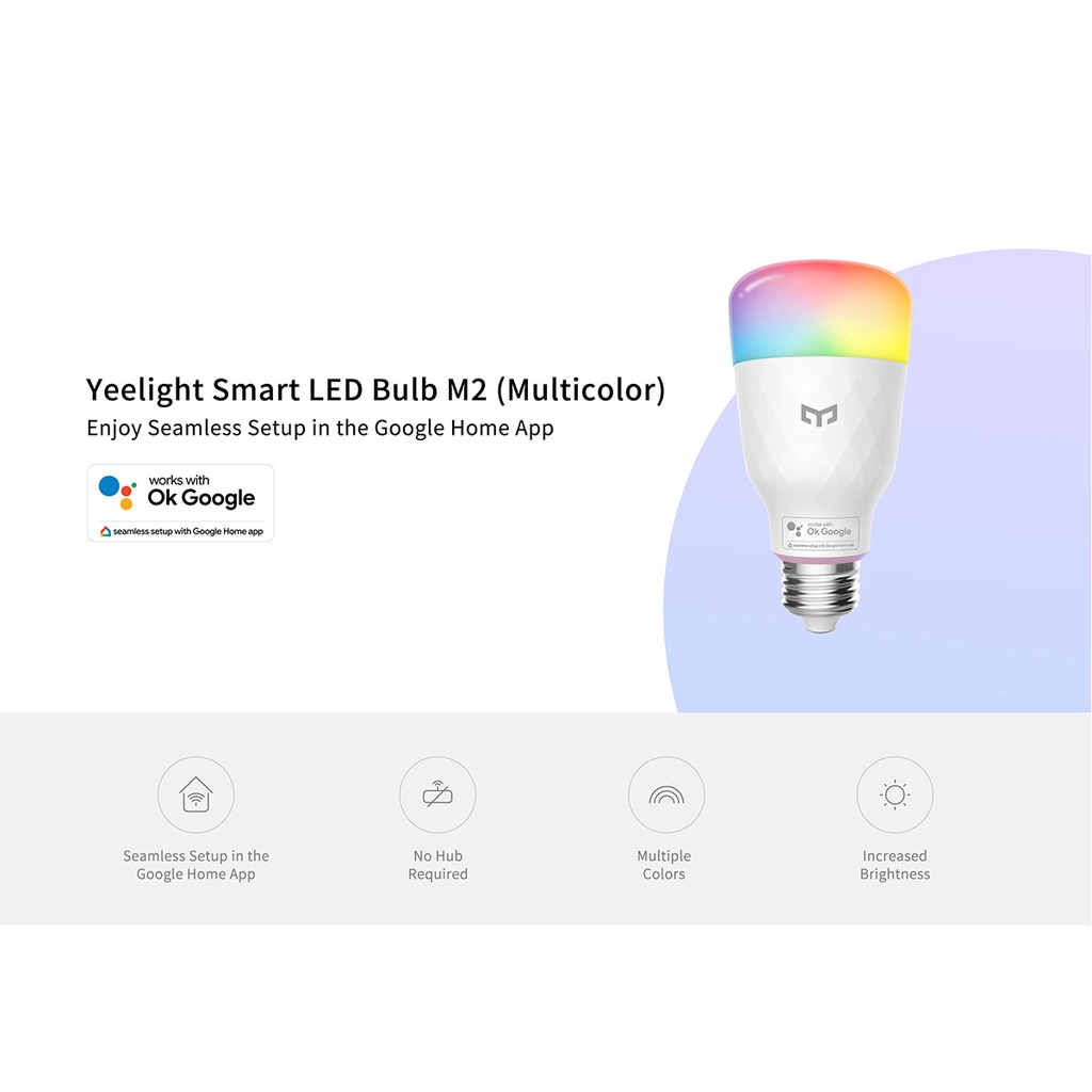 ประกัน 15 เดือน Yeelight Smart LED Bulb M2 (Multicolor) - หลอดไฟแอลอีดี ...