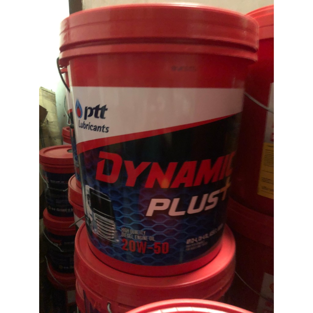PTT น้ำมันเครื่อง SAE 20W-50 18 ลิตร Diesel Dynamic Plus ปตท 18L ...