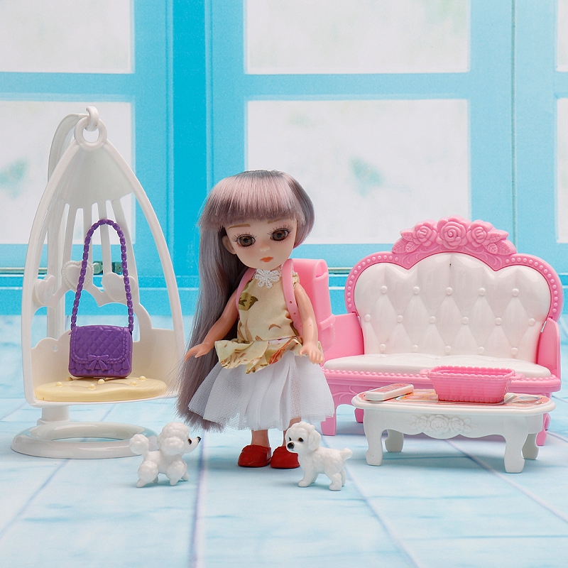 Xue Ni ตุ๊กตาบาร์บี้สาวเจ้าหญิงของขวัญจำลองตุ๊กตาเขย่าฉากแต่งตัวเด็กของ ...