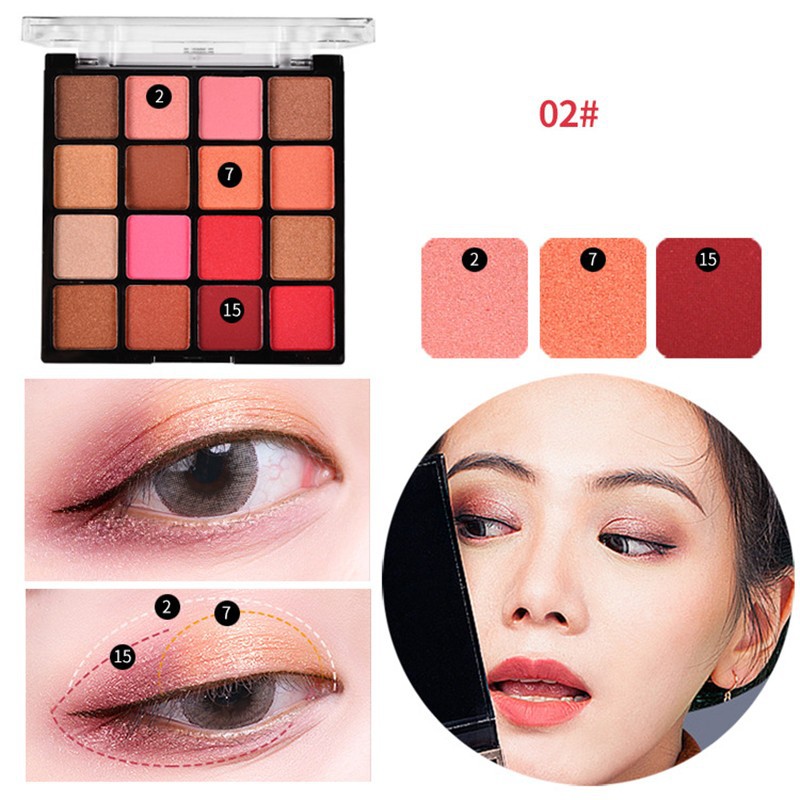 Qiaoyan อายแชโดว์ เนื้อแมตต์ กันน้ํา 16 สี - onelemon.th - ThaiPick