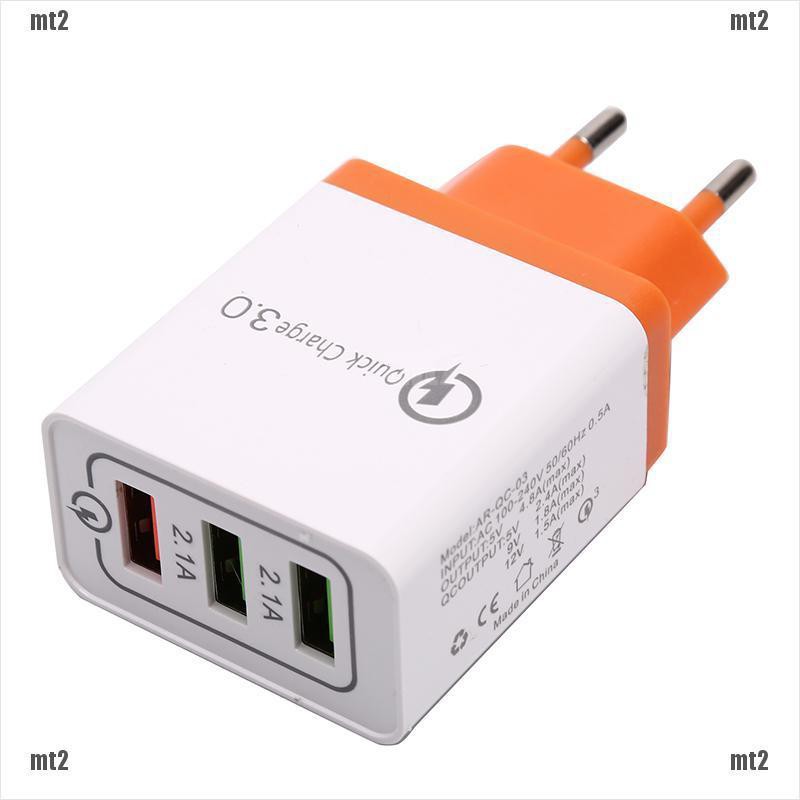 (mt 2th) universal 3 พอร์ต fast charge qc 3 . 0 usb hub อะแดปเตอร์ชาร์จ ...