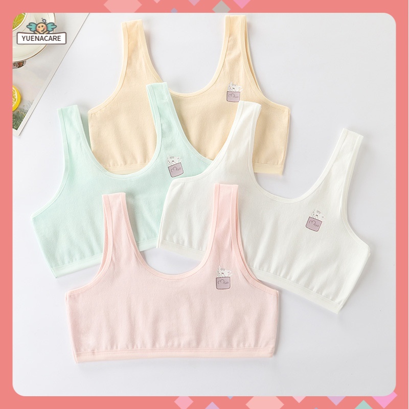 8-12 Y Student Girls Bra Soft Girl Underwear Cotton Bra Sports Bra ...